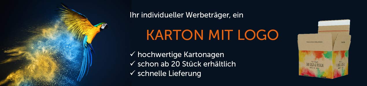 Karton mit Logo - verpassen Sie Ihrem Karton einen Druck!